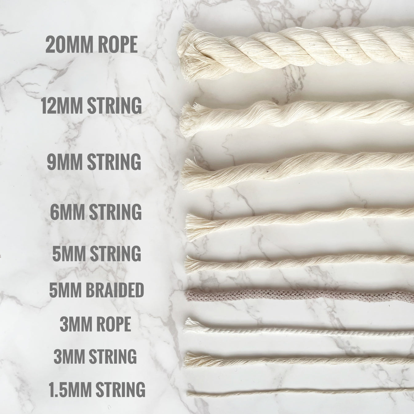 3mm Recycled Supersoft Cotton String – The Ivy Studio